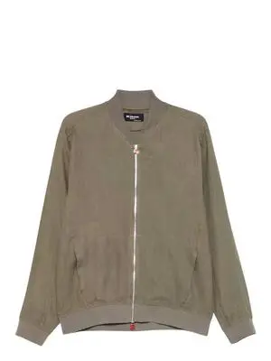 Kiton Zipped Long-sleeve Bomber Jacket - Green