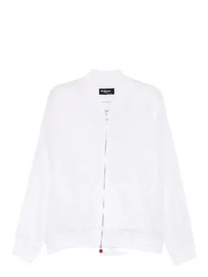 Kiton Linen Bomber Jacket - White