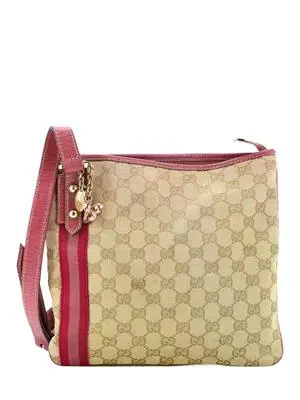 Gucci Jolicoeur Messenger Bag Gg Canvas - Pink
