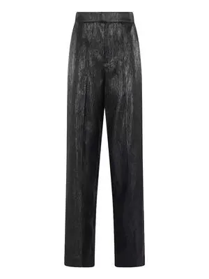 Federica Tosi Shimmer-effect Trousers - Black