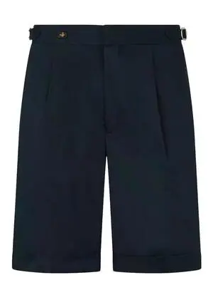 MOORER Manfredi Buckle Bermuda Shorts - Blue