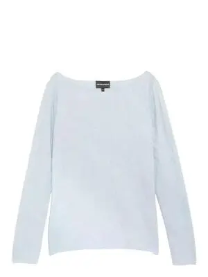 Emporio Armani Textured Knit Top - Blue