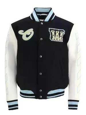 Off-White Varsity Bomber Jacket - Black