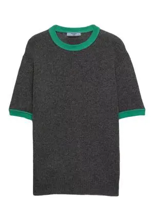 Prada Short Sleeve Cashmere Sweater - Grey
