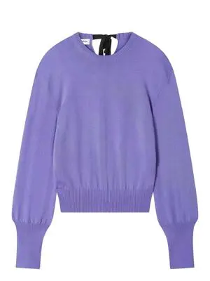LANVIN Ribbon-detail Sweater - Purple
