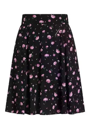 Dolce & Gabbana Floral-print Mini Skirt - Black