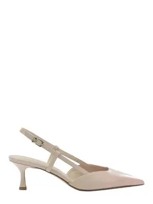SERGIO LEVANTESI Pointed Pumps With Strap - Neutrals