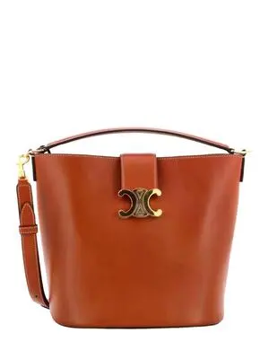 CELINE Louise Leather Medium Bucket Bag