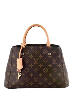 LOUIS VUITTON Montaigne Handbag Monogram Canvas Bb Satchel - Brown