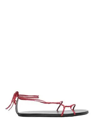 JUDE Atlas Woven Flat Sandals - Red
