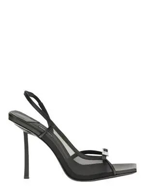 LE SILLA Embellished Mesh Sandals - Black