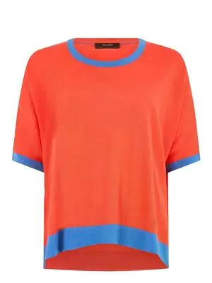 MOORER Trim Crew-neck T-shirt - Orange