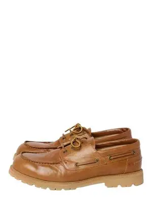 Studio Nicholson Guston Leather Boat Shoes - Brown