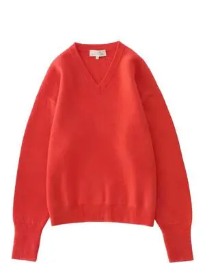 Studio Nicholson Loch V-neck Sweater - Red