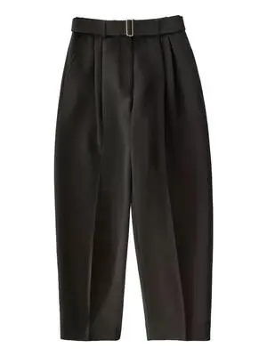 Studio Nicholson Belted Pleated Trousers - Black