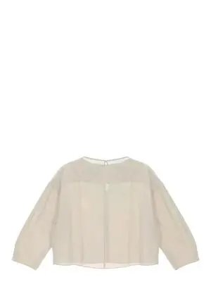 Studio Nicholson Long Sleeve Boxy Top - Neutrals