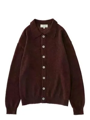 Studio Nicholson Hamto Polo Collar Cardigan - Brown