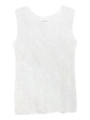 P.a.r.o.s.h Sequin-embellished Top - White