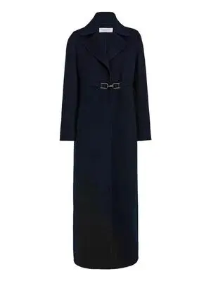 Gabriela Hearst Dee Buckle Cashmere Coat - Blue