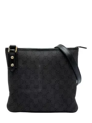 Gucci Gg Denim Messenger Bag - Black
