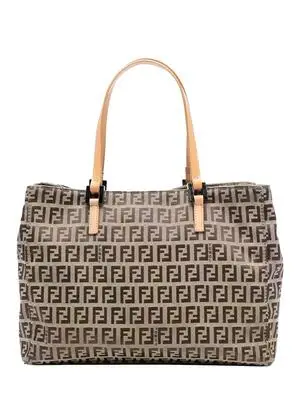 Fendi 2000-2010 Zucchino Canvas Tote Bag - Brown