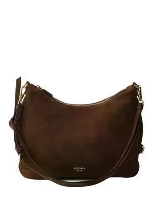 Prada Suede Shoulder Bag - Brown
