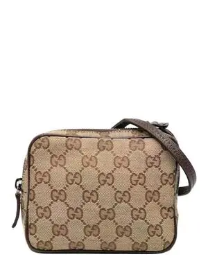 Gucci Gg Canvas Crossbody Bag - Brown