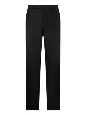 MOORER Logo-detail Wool Trousers - Black