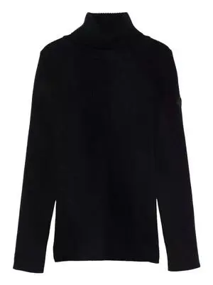 YVES SALOMON Ribbed Turtleneck Sweater - Black