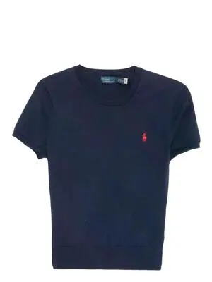 Polo Ralph Lauren Logo-embroidered Round Neck T-shirt - Blue