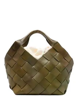 Dragon Diffusion Woven Leather Tote - Green