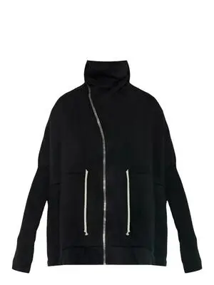 Rick Owens Zip-up Funnel-neck Sweater - Black