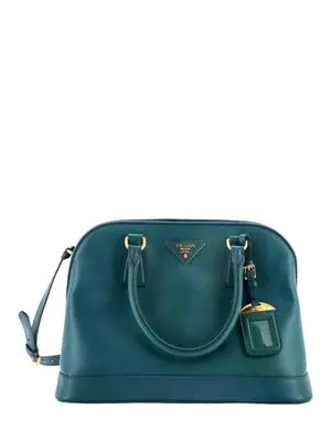 Prada Open Promenade Saffiano Leather Medium Tote Bag - Blue