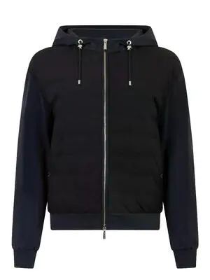 MOORER Quilted-panel Zip Jacket - Black