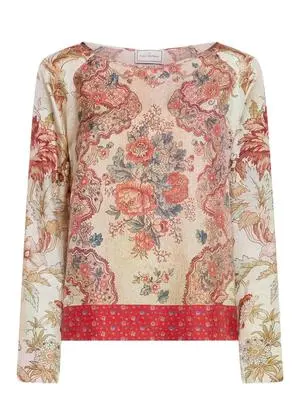 PIERRE-LOUIS MASCIA Floral Tapestry Print Longsleeve Shirt - Neutrals