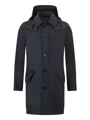 MOORER Hooded Cosimo Coat - Blue