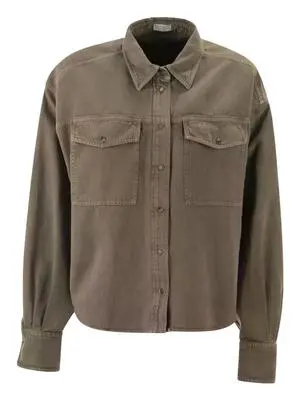 Brunello Cucinelli Flap-pocket Button Shirt - Brown
