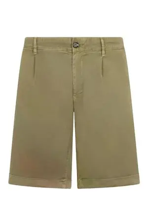 MOORER Bermuda Pleated Shorts - Green