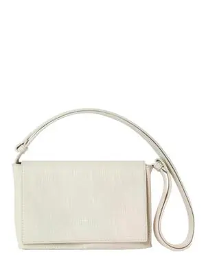 Studio Nicholson Meshi Flap Grained-leather Shoulder Bag - Neutrals