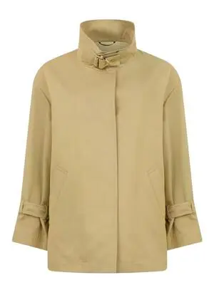 MOORER Funnel-neck Raincoat - Neutrals