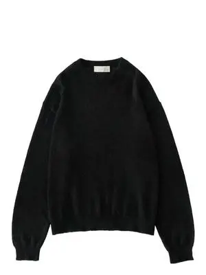 Studio Nicholson Gulf Dropped Shoulder Knit Sweater - Black