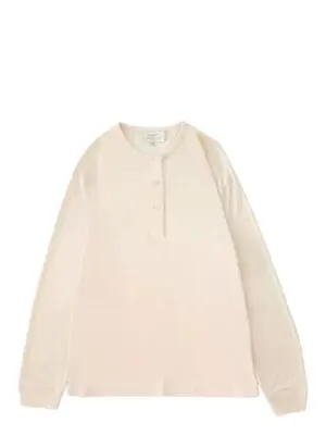 Studio Nicholson Canvas Grandad Collar Top - Neutrals