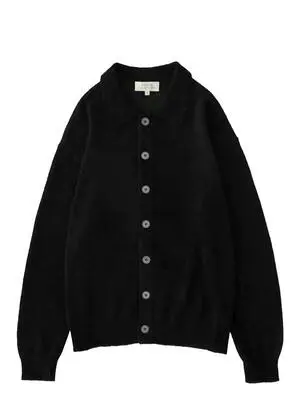 Studio Nicholson Hamto Polo Button Cardigan - Black