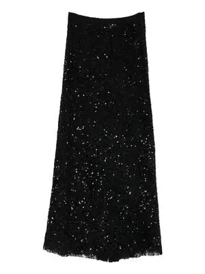 P.a.r.o.s.h Sequined Maxi Skirt - Black