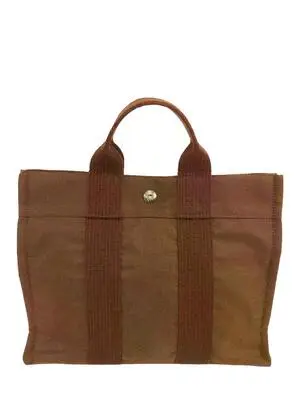Hermès 1990-2010 Canvas Herline Pm Tote Bag - Brown
