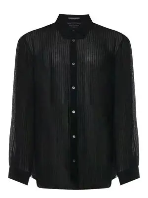 ANN DEMEULEMEESTER Textured Shirt - Black
