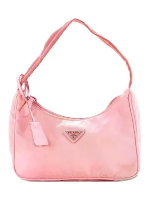 Prada Re-edition 2000 Tessuto Mini Hobo Bag - Pink
