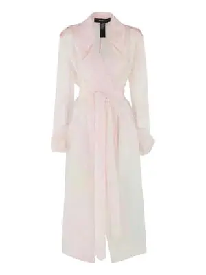 Federica Tosi Sheer Trench Coat - Pink