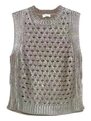 Peserico Cut-out Vest - Grey