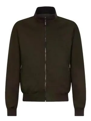 MOORER Padded High-neck Bomber Jacket - Green